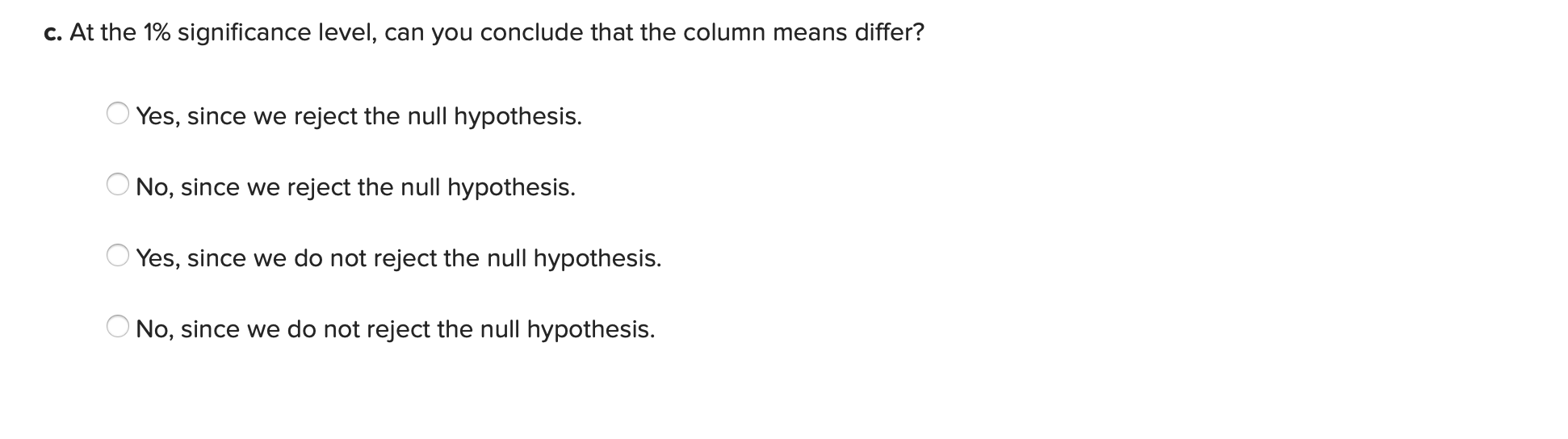 Solved A two-way analysis of variance experiment with no | Chegg.com