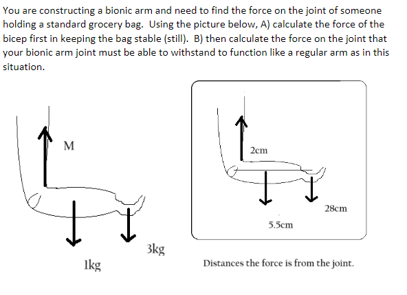 Solved You are constructing a bionic arm and need to find | Chegg.com