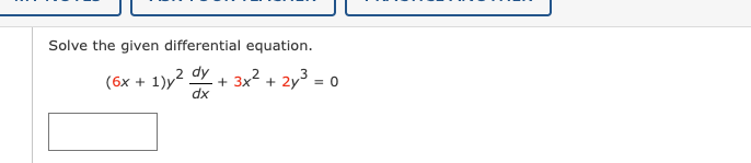 Solved Solve the given differential equation. | Chegg.com