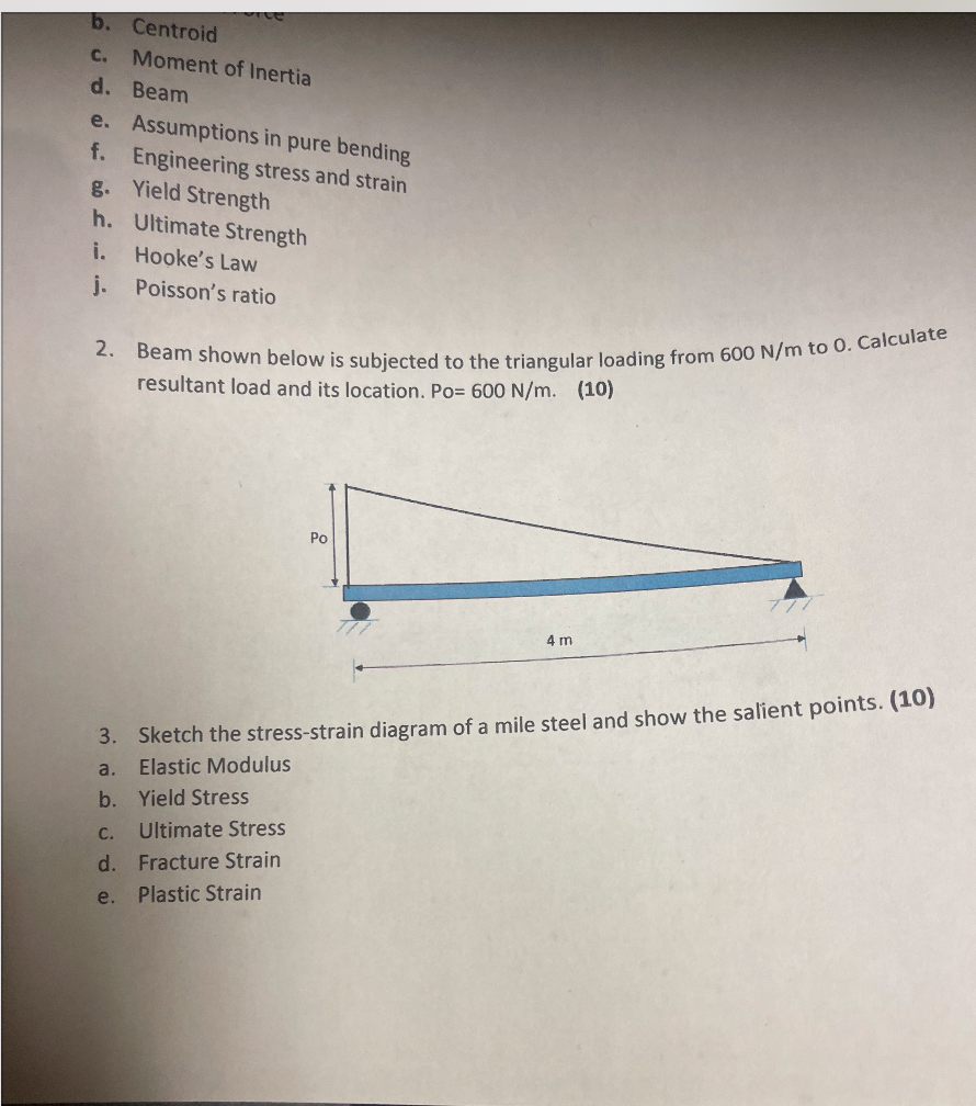 Solved beam shown below is subjected to the triangular | Chegg.com