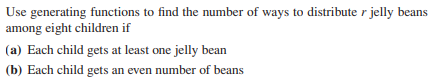 Solved Use generating functions to find the number of ways | Chegg.com