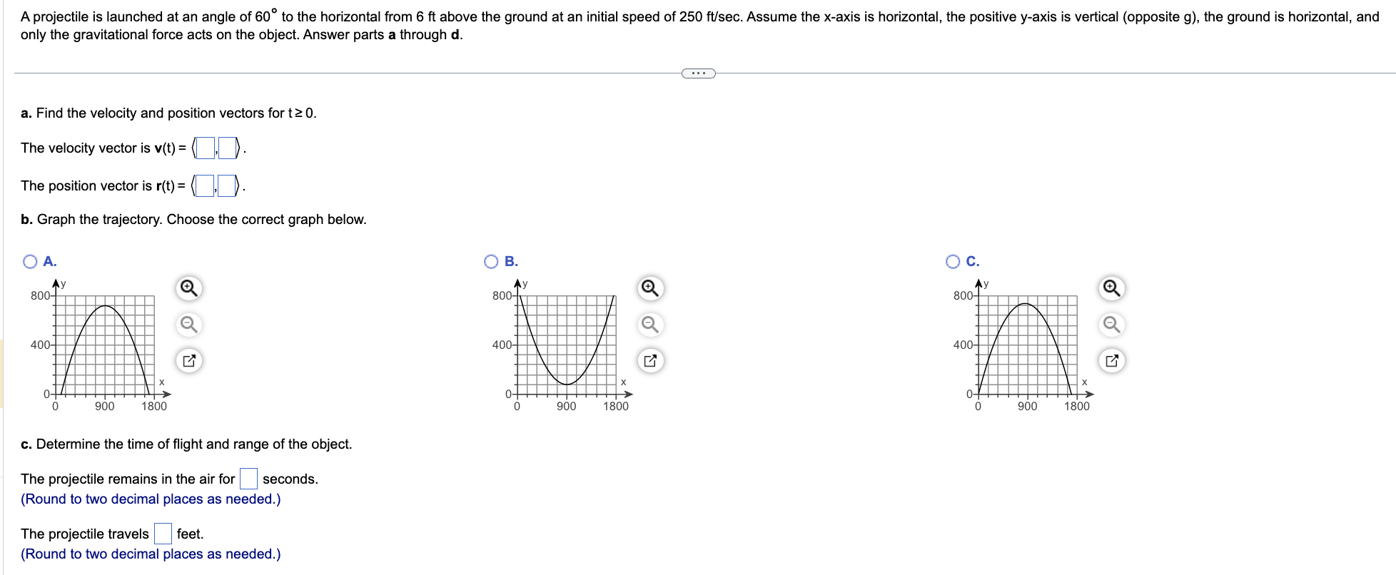 Solved Only The Gravitational Force Acts On The Object