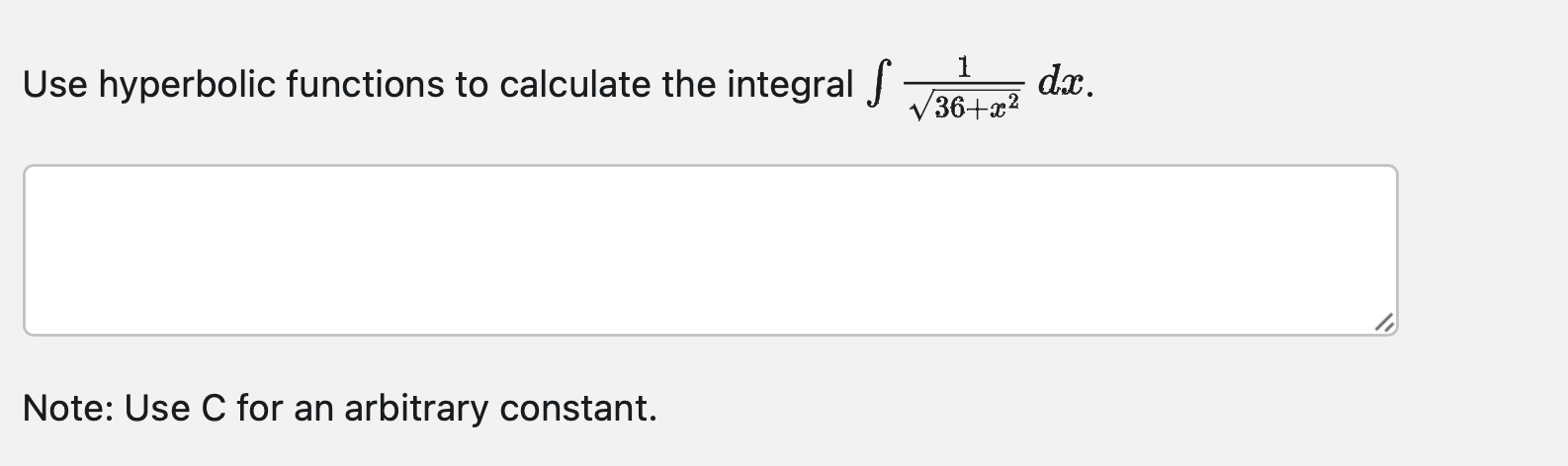 Solved Use hyperbolic functions to calculate the integral | Chegg.com