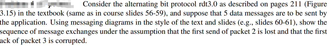 Solved Consider the alternating bit protocol rdt3.0 as | Chegg.com