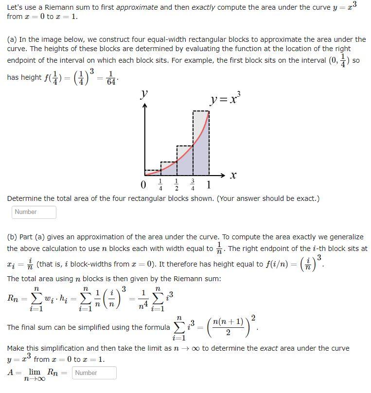 Solved Let's use a Riemann sum to first approximate and then | Chegg.com