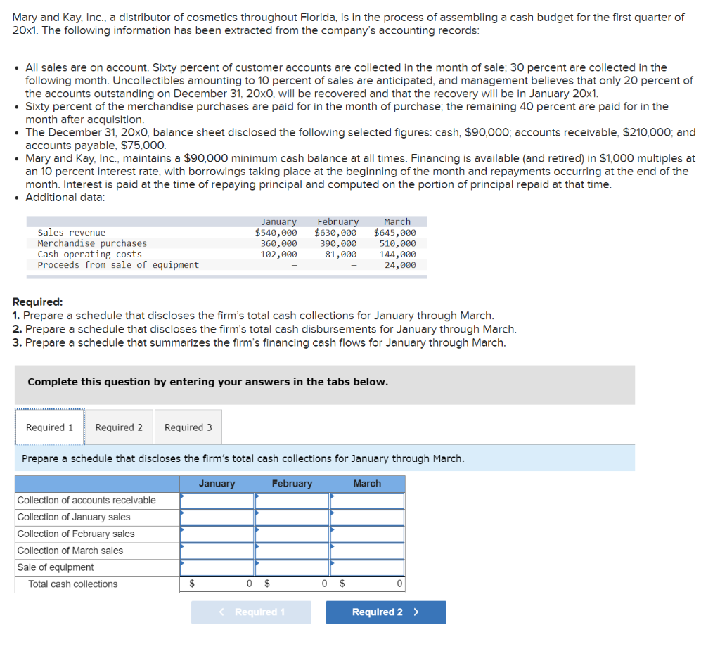 Solved Mary and Kay, Inc., a distributor of cosmetics | Chegg.com