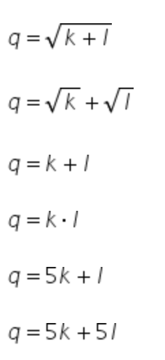 Solved Which Equations Represent A Production Function With