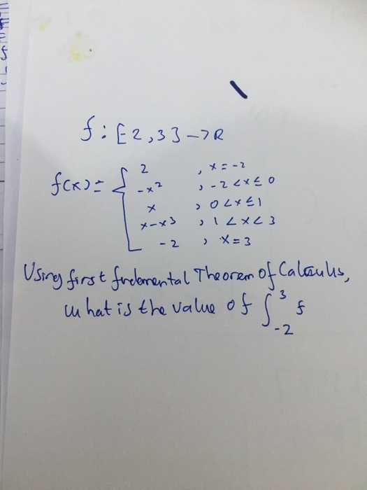 Solved Using first fundamental theorem of calculus what is | Chegg.com
