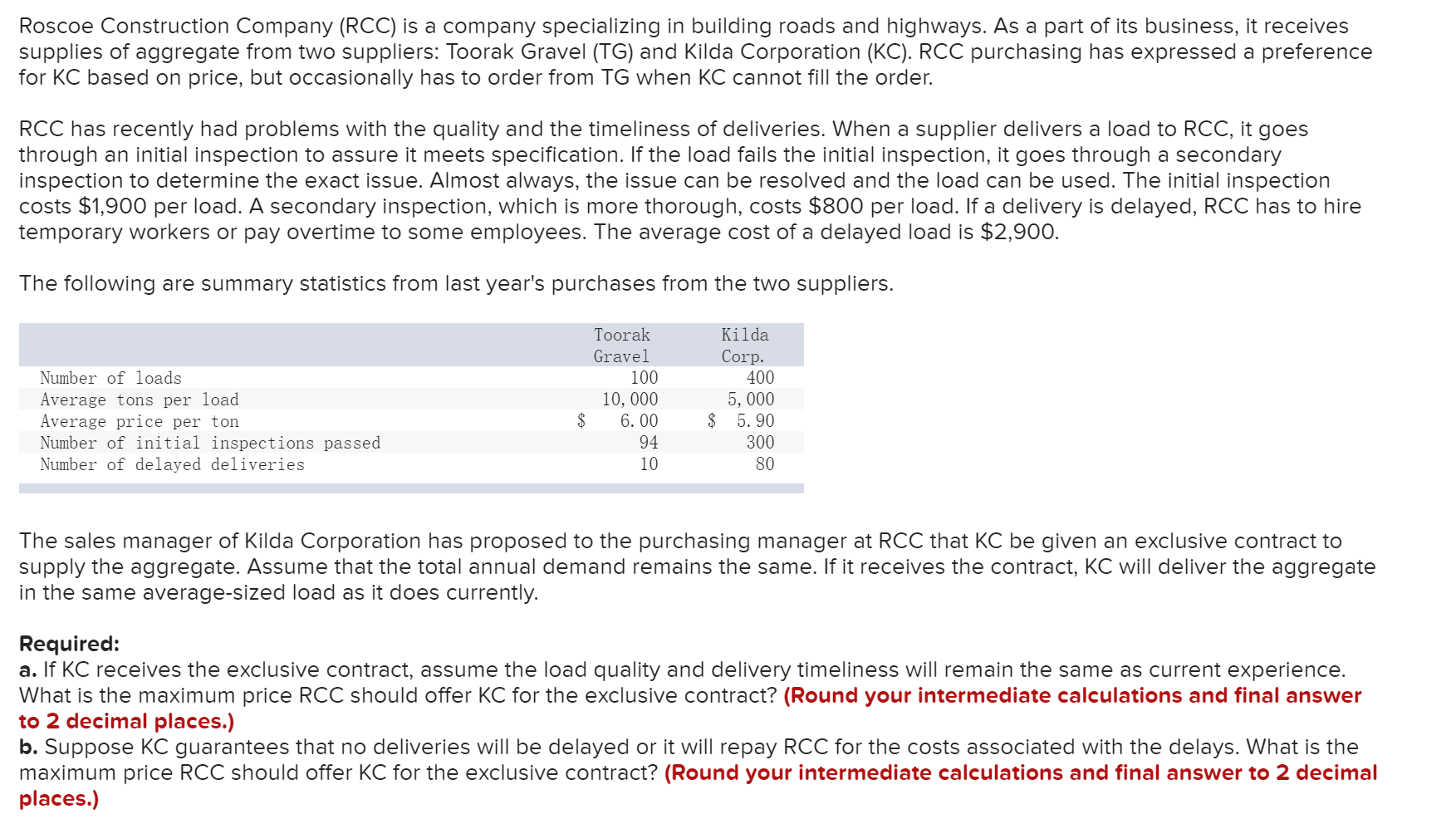Solved Roscoe Construction Company (RCC) is a company | Chegg.com