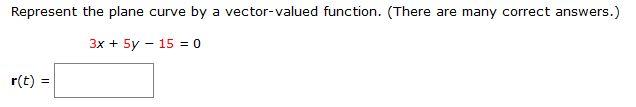 Solved Represent the plane curve by a vector-valued | Chegg.com