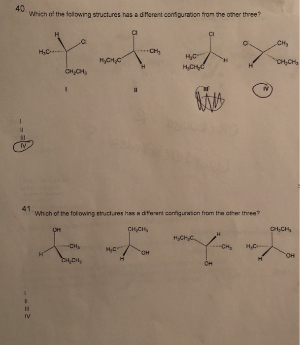 Solved 42 Which of the following structures has the S | Chegg.com