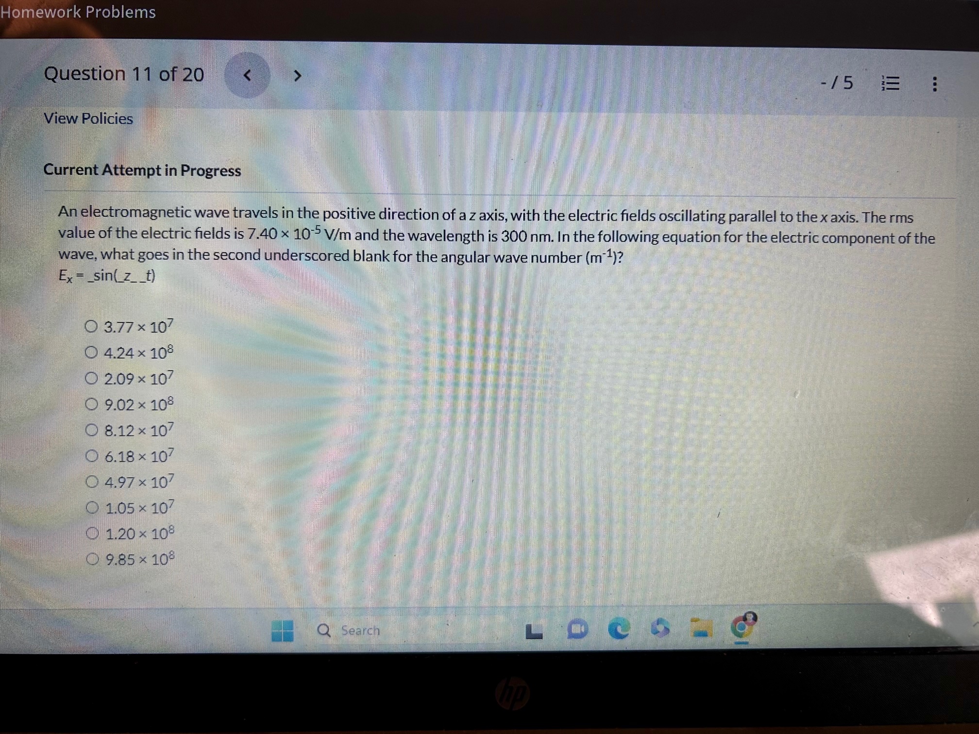 An electromagnetic wave travels in the positive | Chegg.com