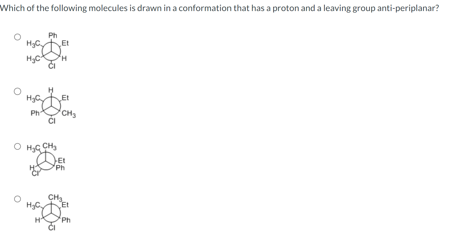 Solved Which of the following molecules is drawn in a | Chegg.com