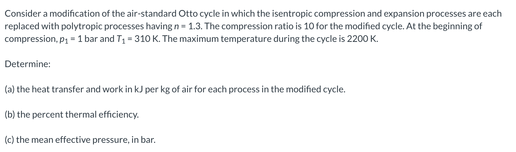 Solved Consider a modification of the air-standard Otto | Chegg.com