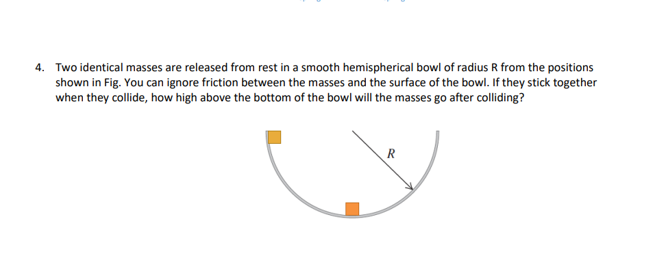 Solved Two identical masses are released from rest in a | Chegg.com