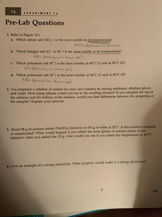 Solved E XPERIMENT 14 Pre-Lab Questions 1. Refer to Figure | Chegg.com