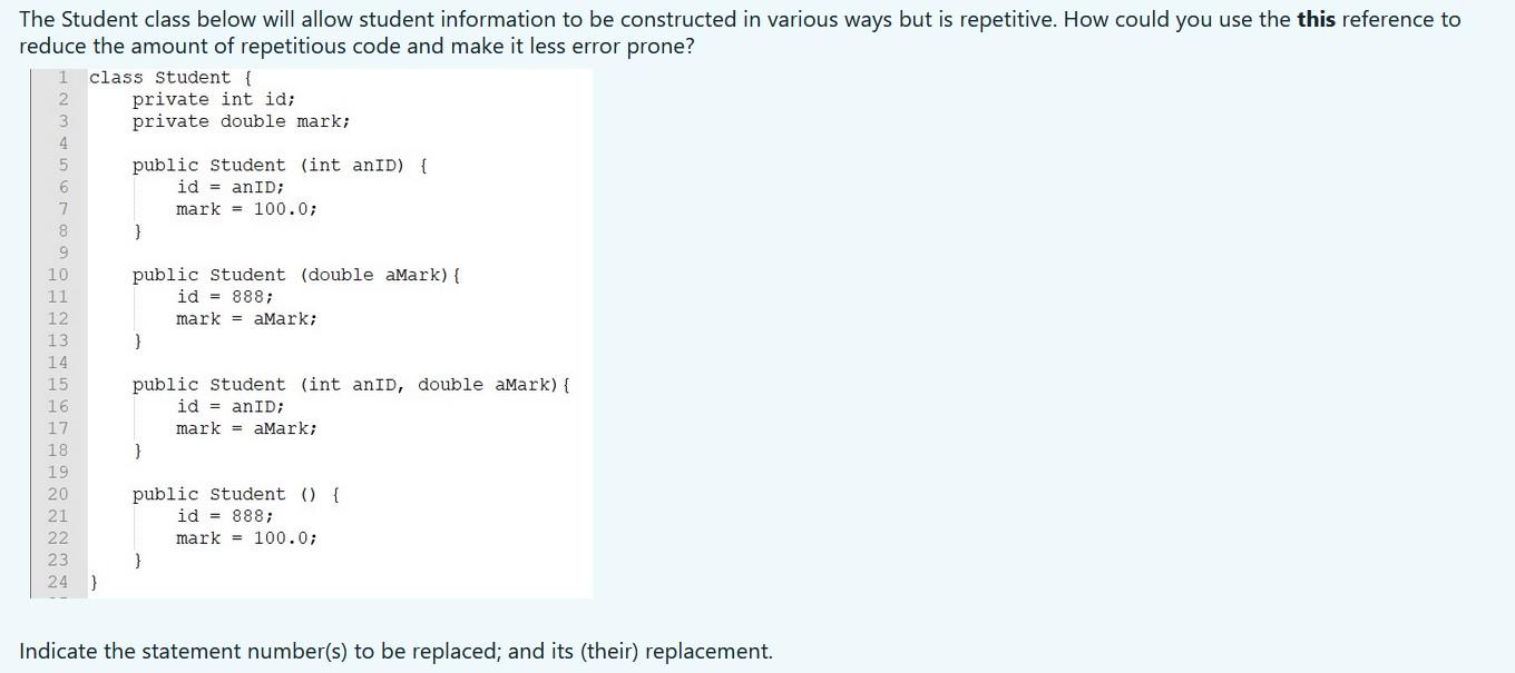 Solved The Student class below will allow student | Chegg.com