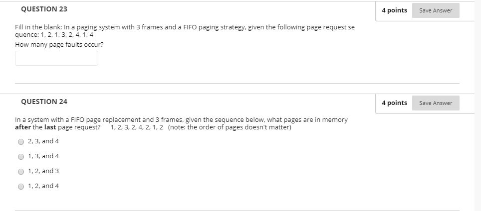 Solved QUESTION 23 4 points Save Answer Fill in the blank: | Chegg.com