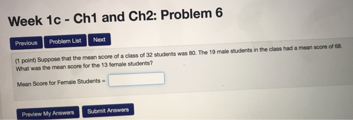 Solved Week 1c-Ch1 and Ch2: Problem 6 PreviousProblem List | Chegg.com