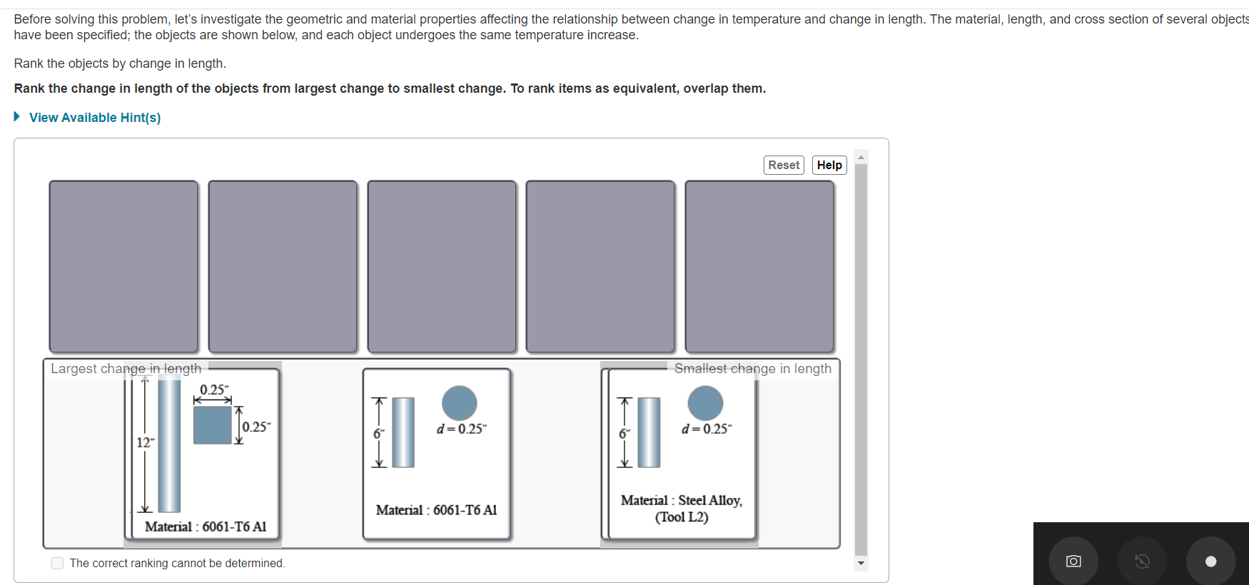 Solved Part A - Investigating length change due to | Chegg.com