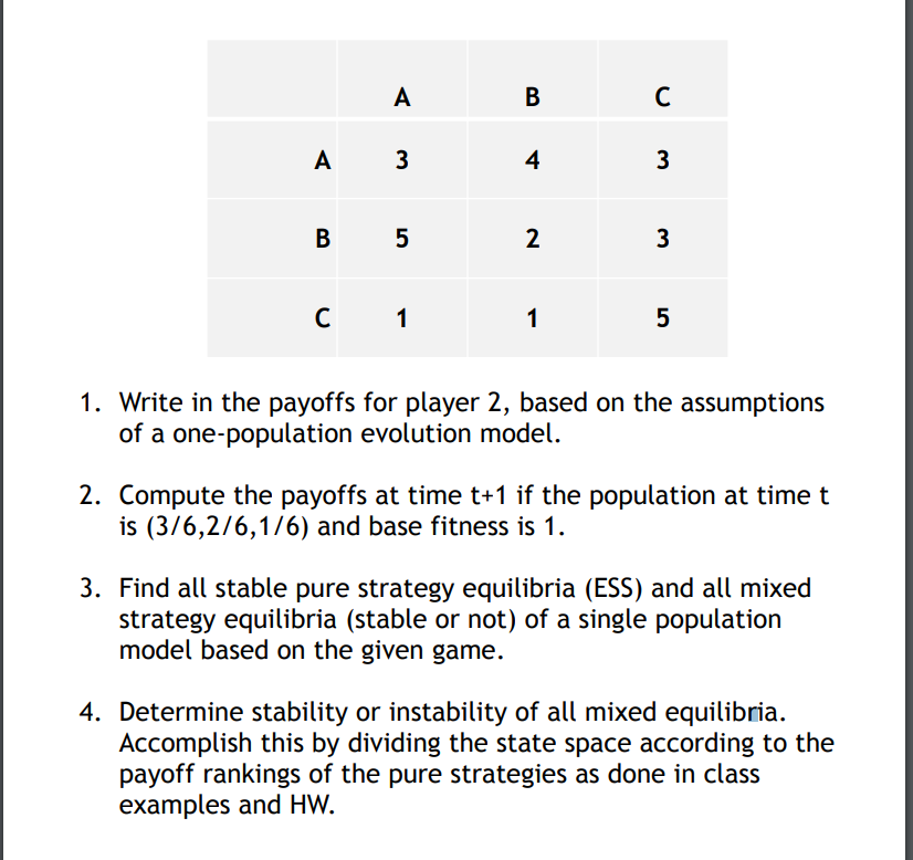 A B B C A 3 4 3 B 5 2. 3 C 1 1 ол 5 1. Write in the | Chegg.com