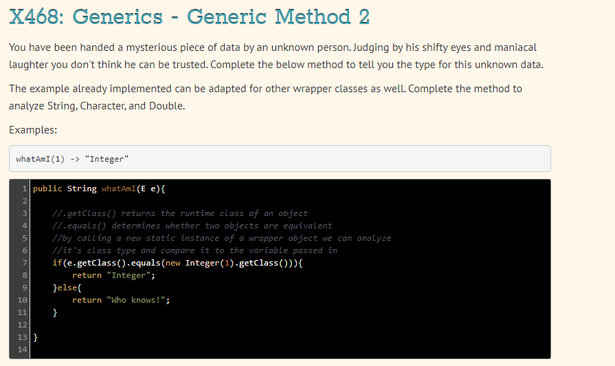 Solved X435: Generics - Comparable Cage Modify the Cage | Chegg.com