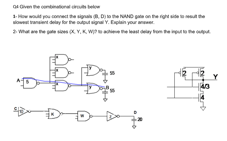 Solved Q4 Given the combinational circuits below 1- How | Chegg.com