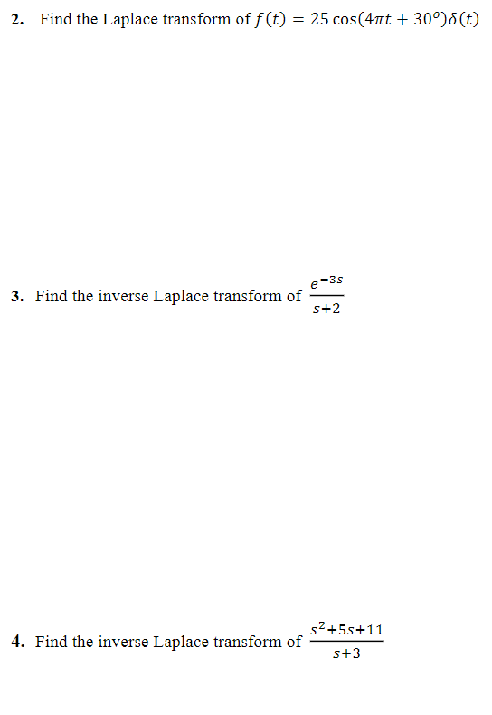 Solved Find the Laplace transform of | Chegg.com