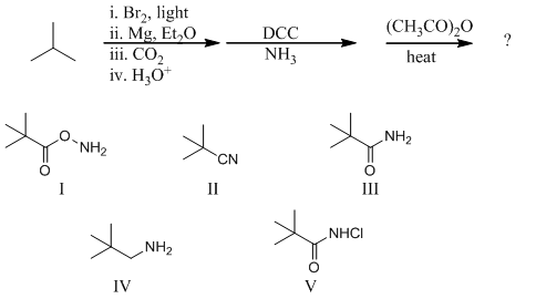 Solved i. Br2, light ii. Mg, Et,O iii. CO2 iv. H30 (CH2CO)20 | Chegg.com