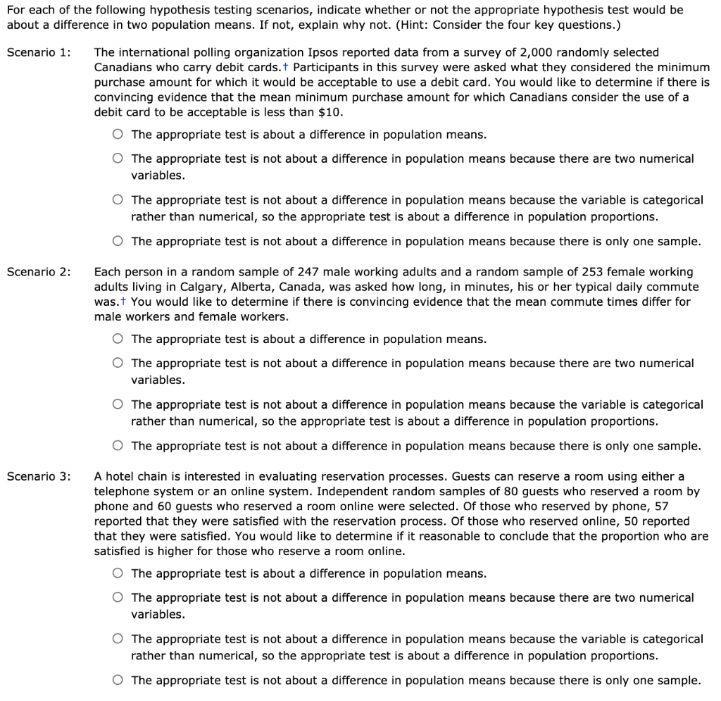 Solved For Each Of The Following Hypothesis Testing Chegg