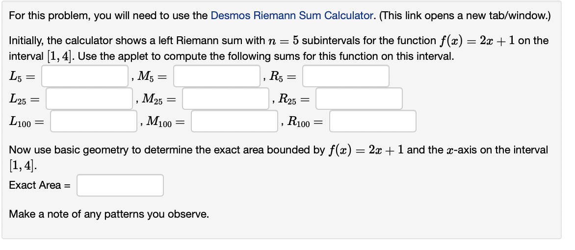 Solved For this problem, you will need to use the Desmos | Chegg.com
