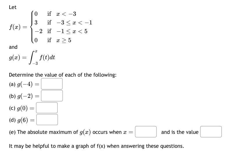 Solved Let f(x)=⎩⎨⎧03−20 if if if if x