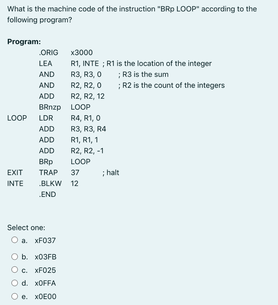 Solved What is the machine code of the instruction "LDR R2, | Chegg.com