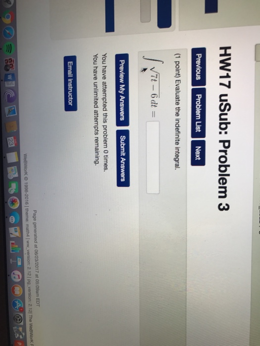 Solved HW17 usub: Problem 3 Previous Problem List Next | Chegg.com