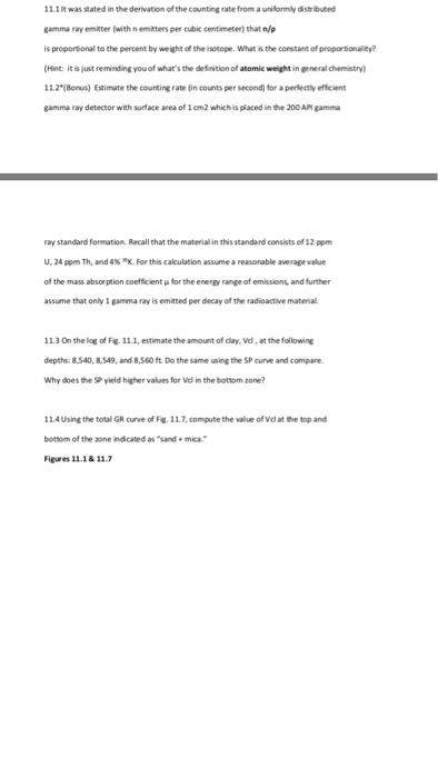 Homework for SP log & GR log PGEG401 2017 Fal 32 From | Chegg.com