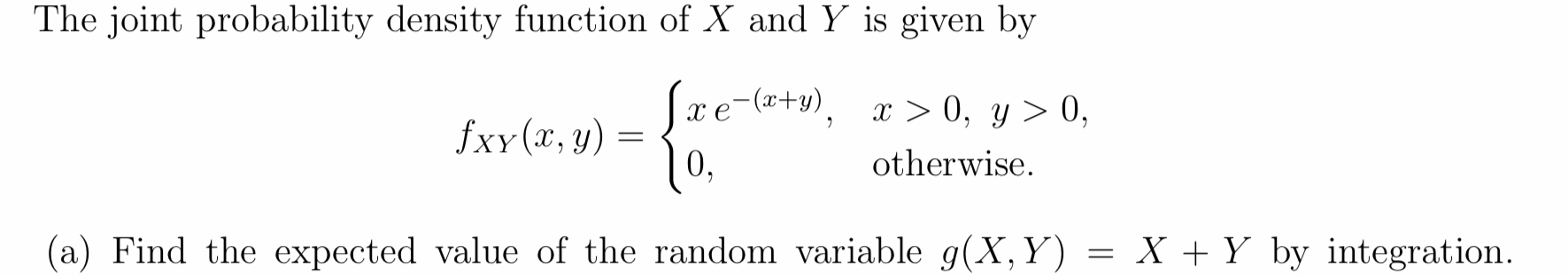 Solved The joint probability density function of x ﻿and Y | Chegg.com