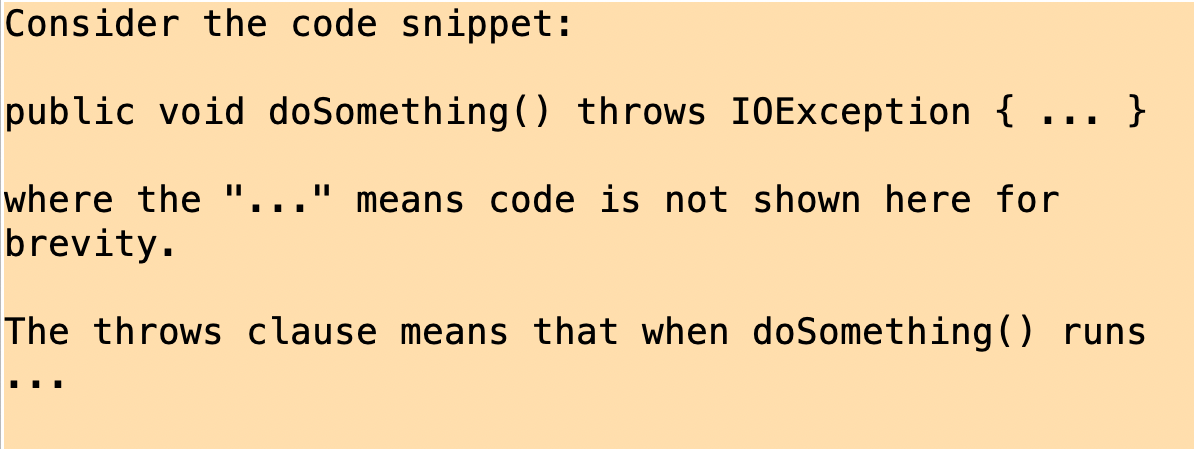 Solved Consider the code snippet: public void doSomething() | Chegg.com