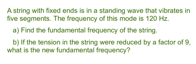 Solved A string with fixed ends is in a standing wave that | Chegg.com