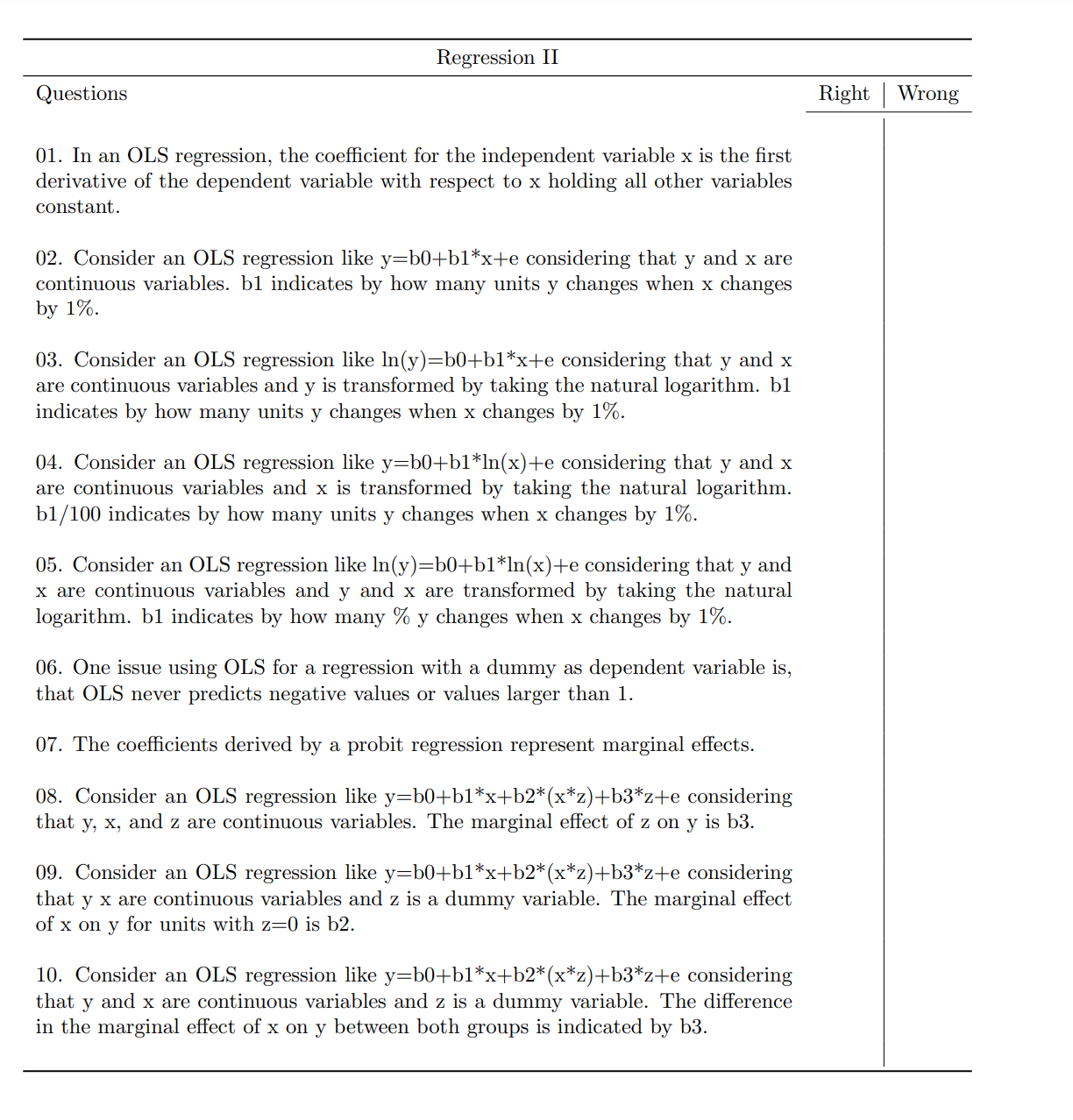 Solved QuestionsIn an OLS regression, the coefficient for | Chegg.com