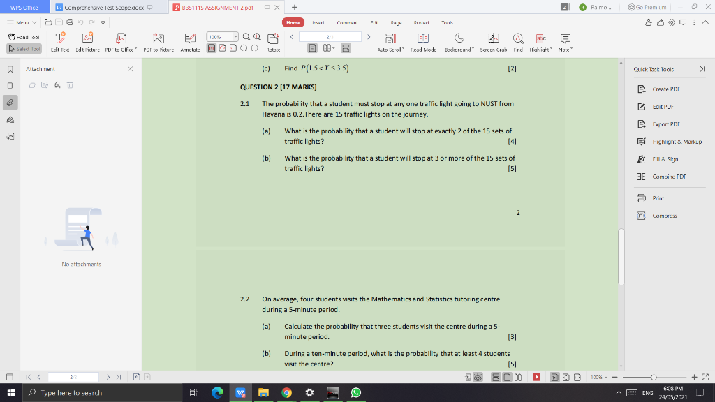 Solved WPS Office w Comprehensive Test Scope.docx PBB51115 | Chegg.com