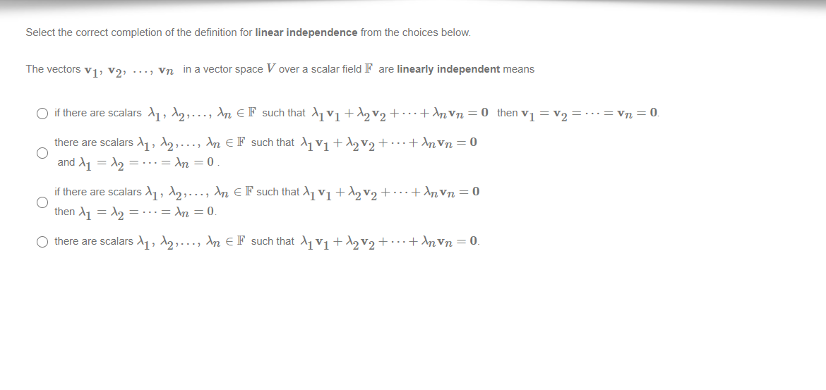 Solved Select the correct completion of the definition for | Chegg.com