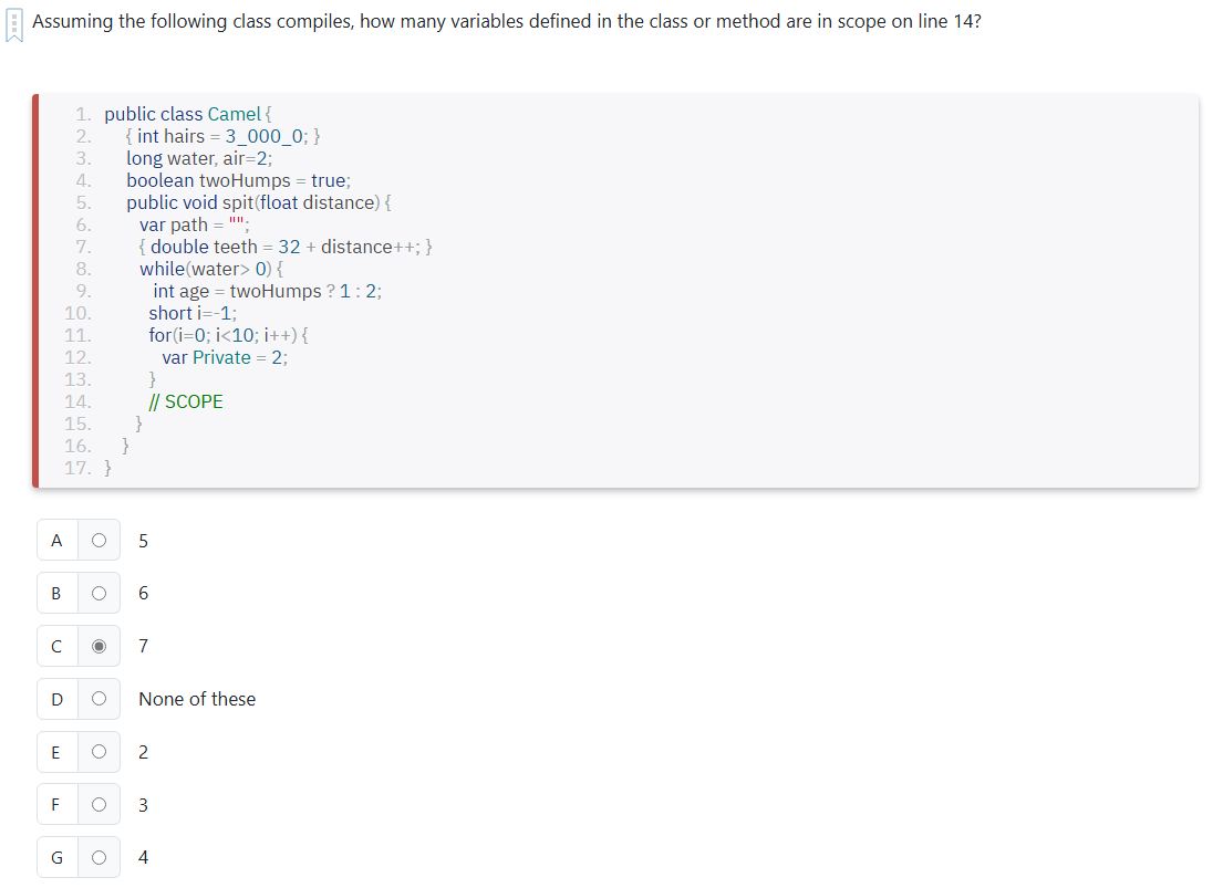 Solved Assuming the following class compiles, how many | Chegg.com