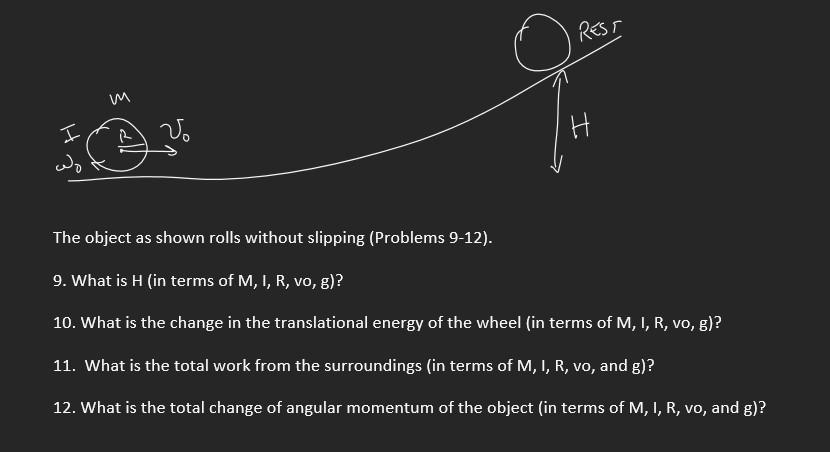 Solved The object as shown rolls without slipping (Problems | Chegg.com