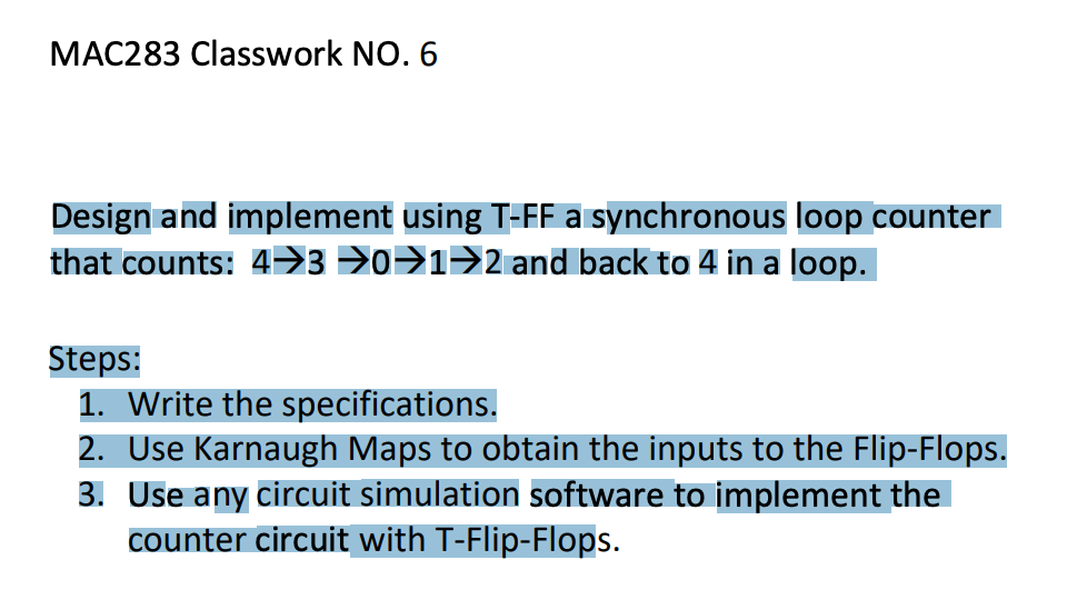 Solved MAC283 Classwork NO. 6 Design and implement using | Chegg.com