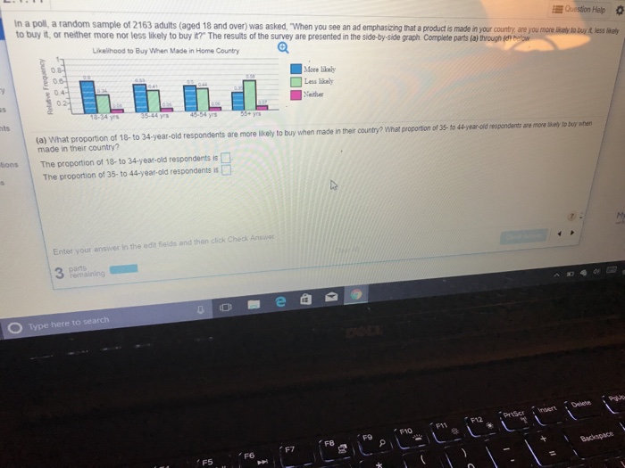 Solved In a poll, a random sample of 2163 adults (aged 18 | Chegg.com