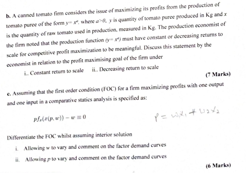 Solved b. A canned tomato firm considers the issue of | Chegg.com
