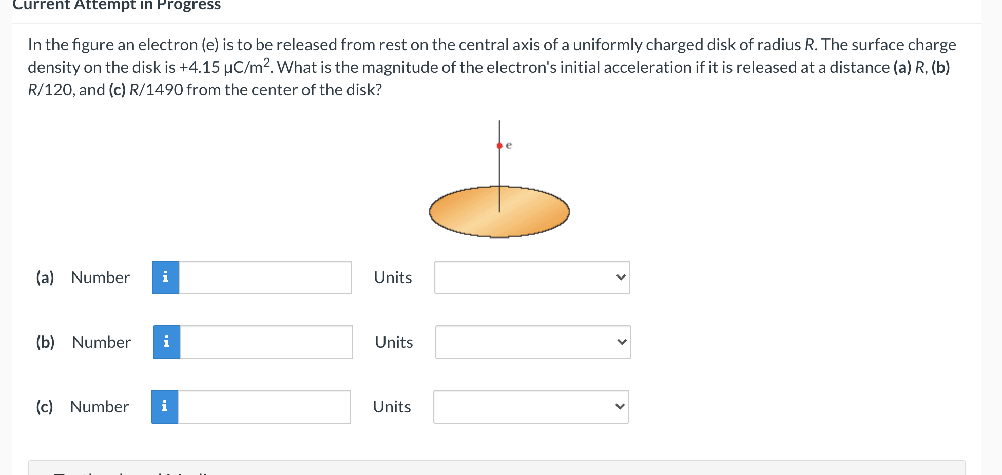 Solved Current Attempt in Progress In the figure an electron | Chegg.com