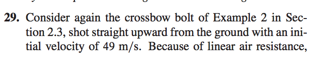 29. Consider again the crossbow bolt of Example 2 in | Chegg.com