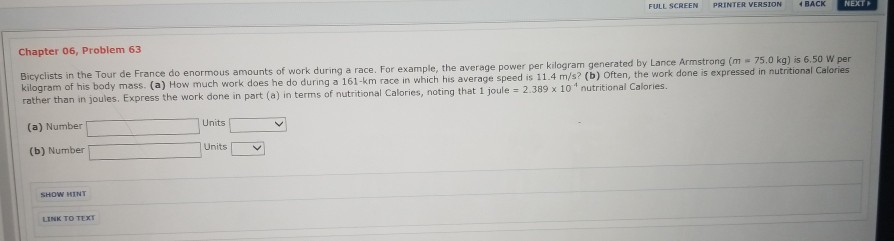 Solved FULL SCREEN PRINTER VERSION 4BACK Chapter 06, Problem | Chegg.com