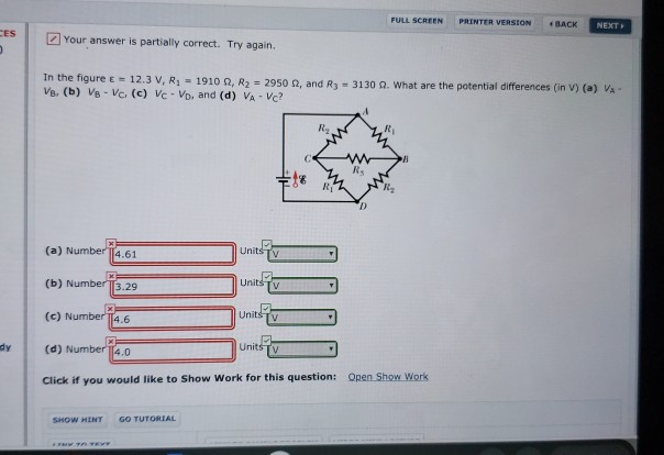Solved PULL SCREEN PRINTER VERSION BACKNEXT ESYour answer is | Chegg.com